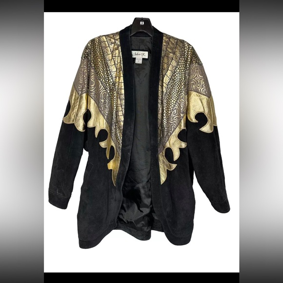 Vintage | Jackets & Coats | Vntg Julian K Leather Jacket Western Gold ...